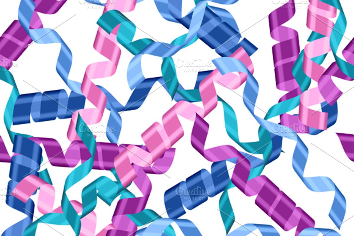 Colored streamers., a Pattern Graphic by incomible | Creative Market