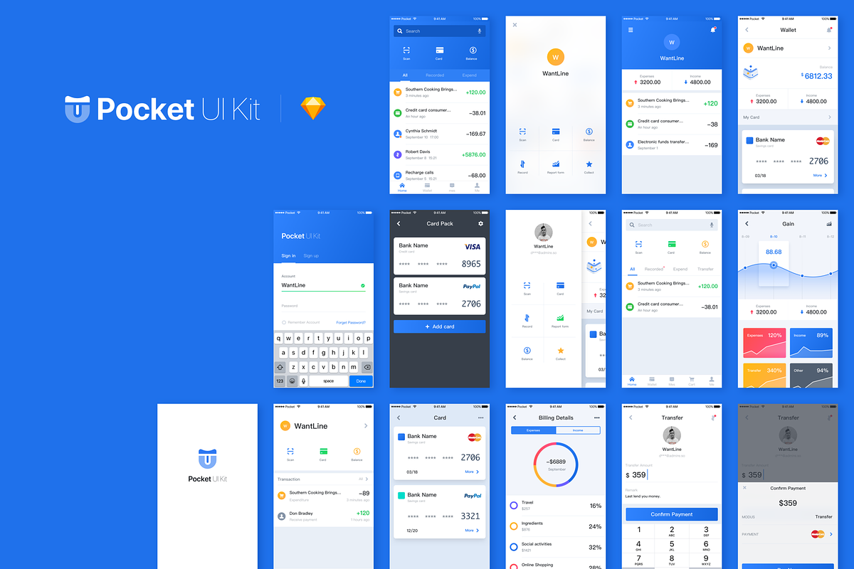 Pocket UI Kit Fintech App, a HTML Template by EpicShop