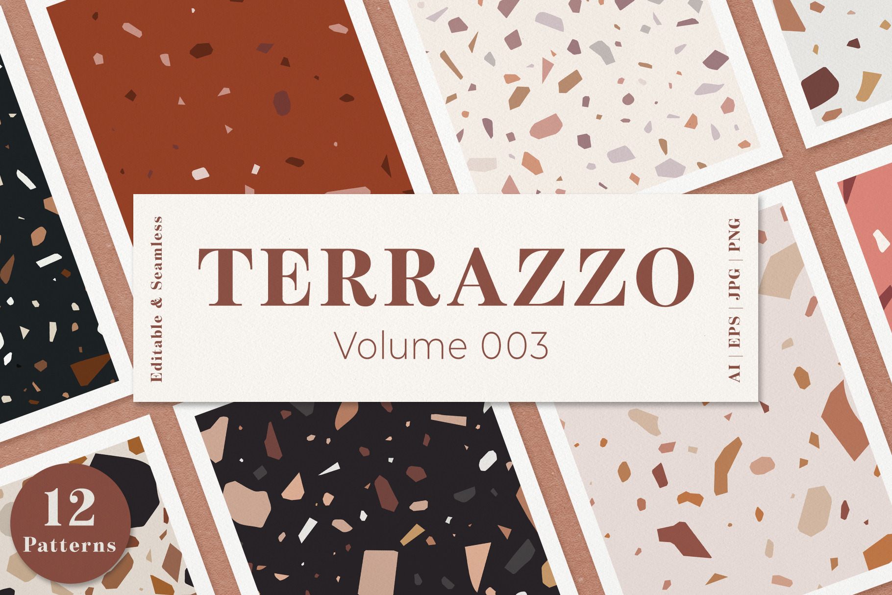Terrazzo Seamless Patterns Vol. 003, a Pattern Graphic by Megs Lang