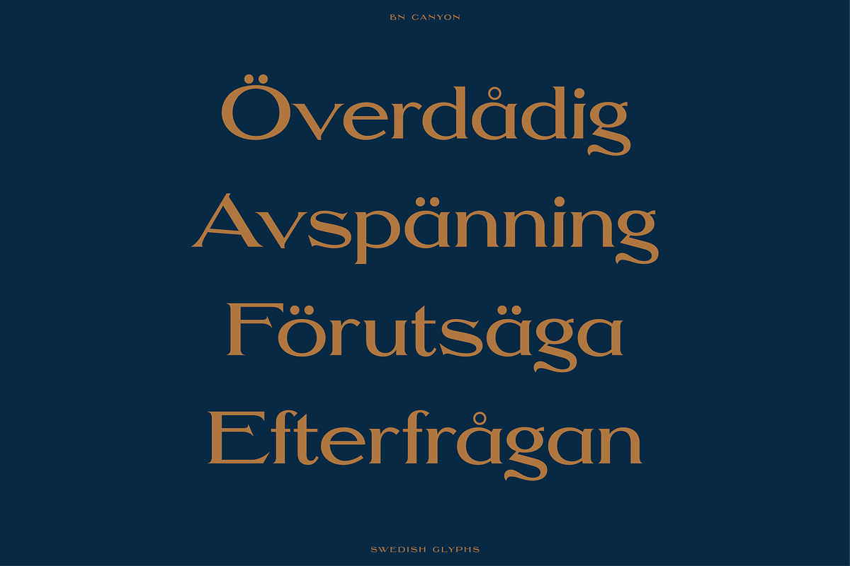 Canyon - An Elegant Serif Typeface, a Sans Serif Font by Bnick