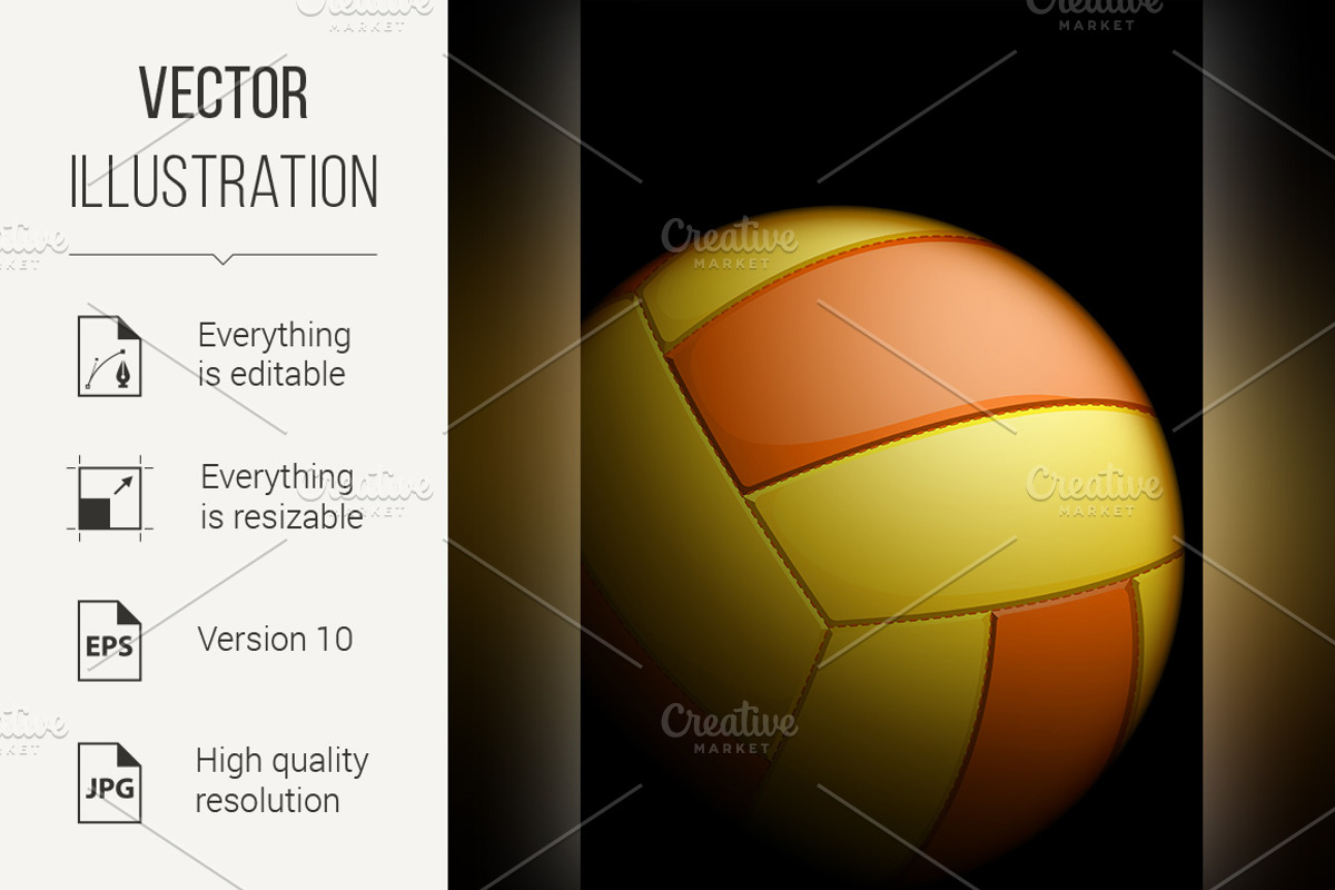 Realistic volleyball, a Background Graphic by DvargShop | Creative Market