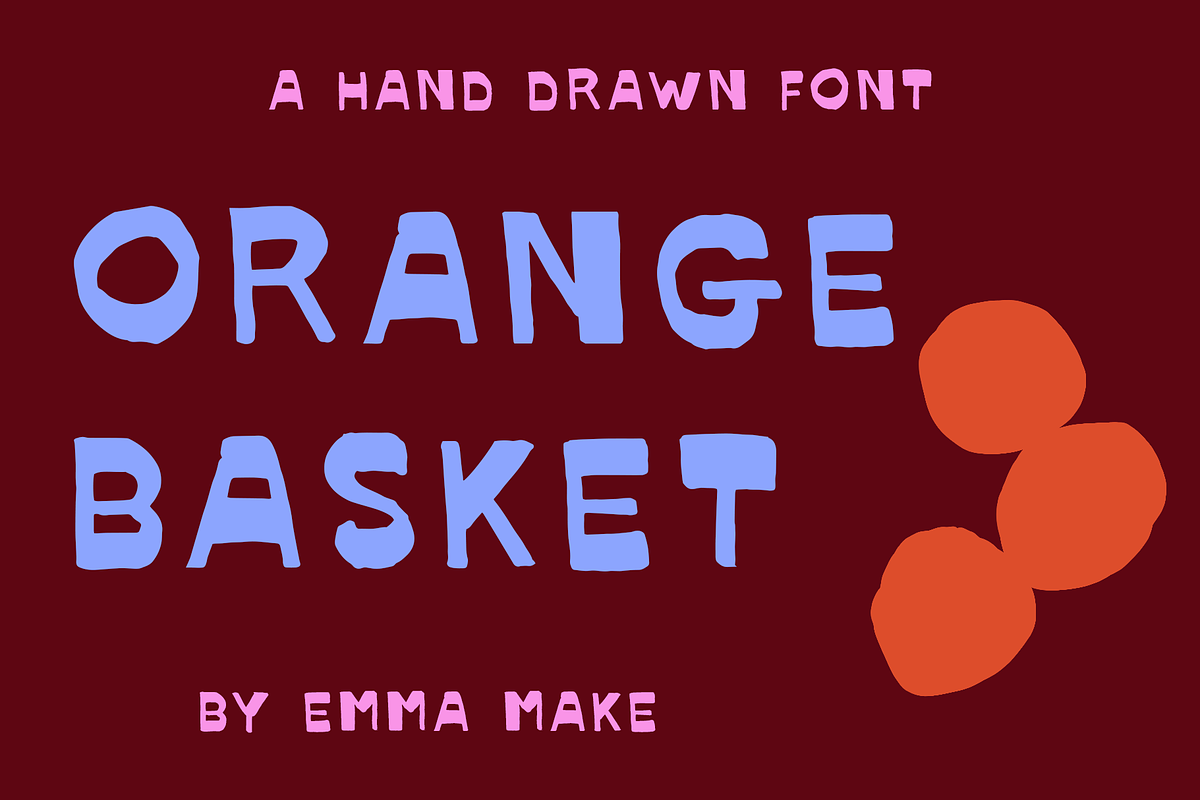 OrangeBasket - Reverse Contrast Font, a Sans Serif Font by Emma Make ...