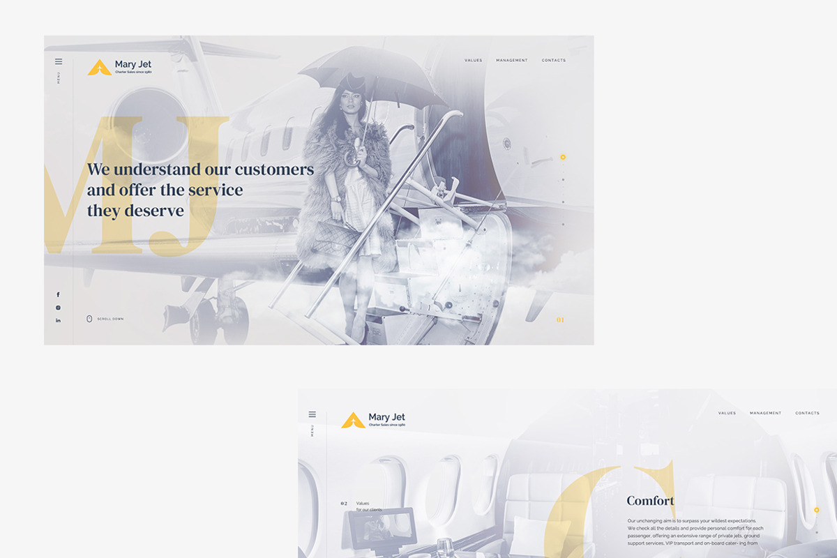 Mery Jet - PSD Private Jet Template, a Landing Page Template by Spartak ...