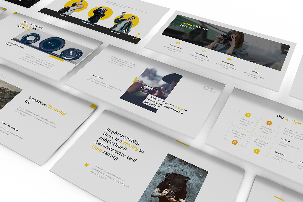 Pixelist - Photography Powerpoint, a Presentation Template by Giant Design