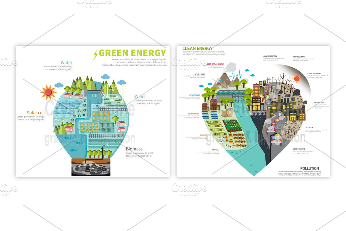 Environment infographic final pack!, a Background Graphic by Crytal ...