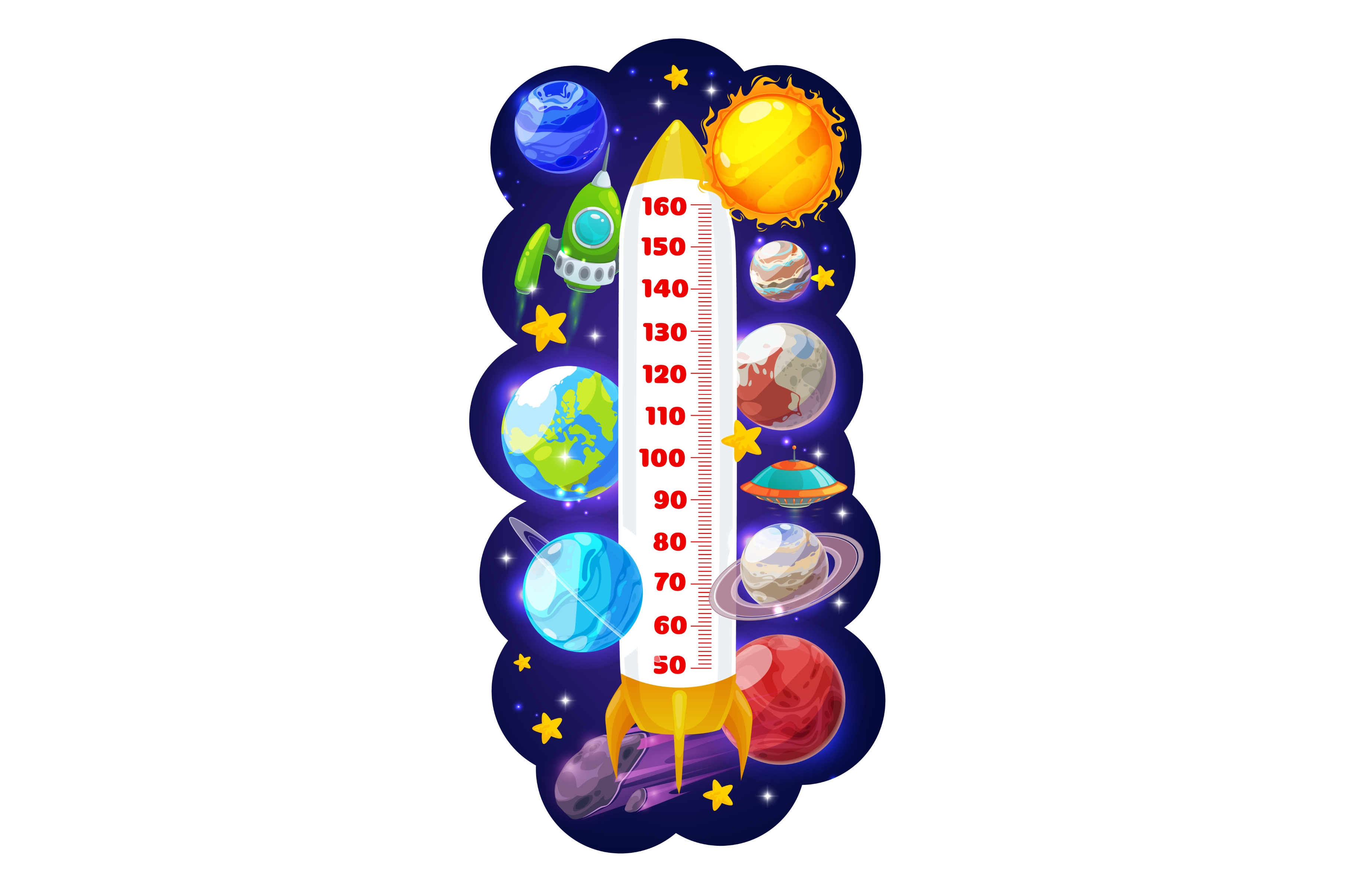 Kids height chart meter, a Decorative Illustration by Vector Tradition ...