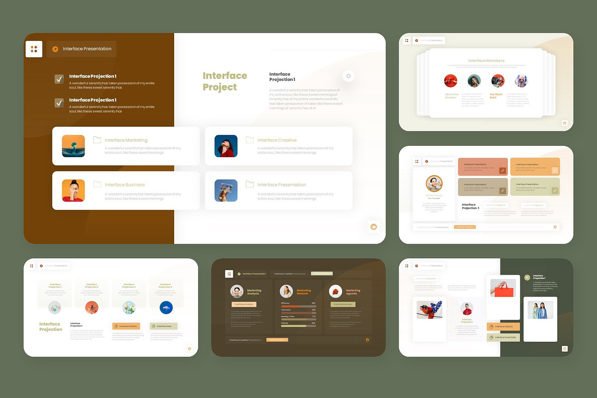 Interface Keynote, a Presentation Template by NecrolitSlide