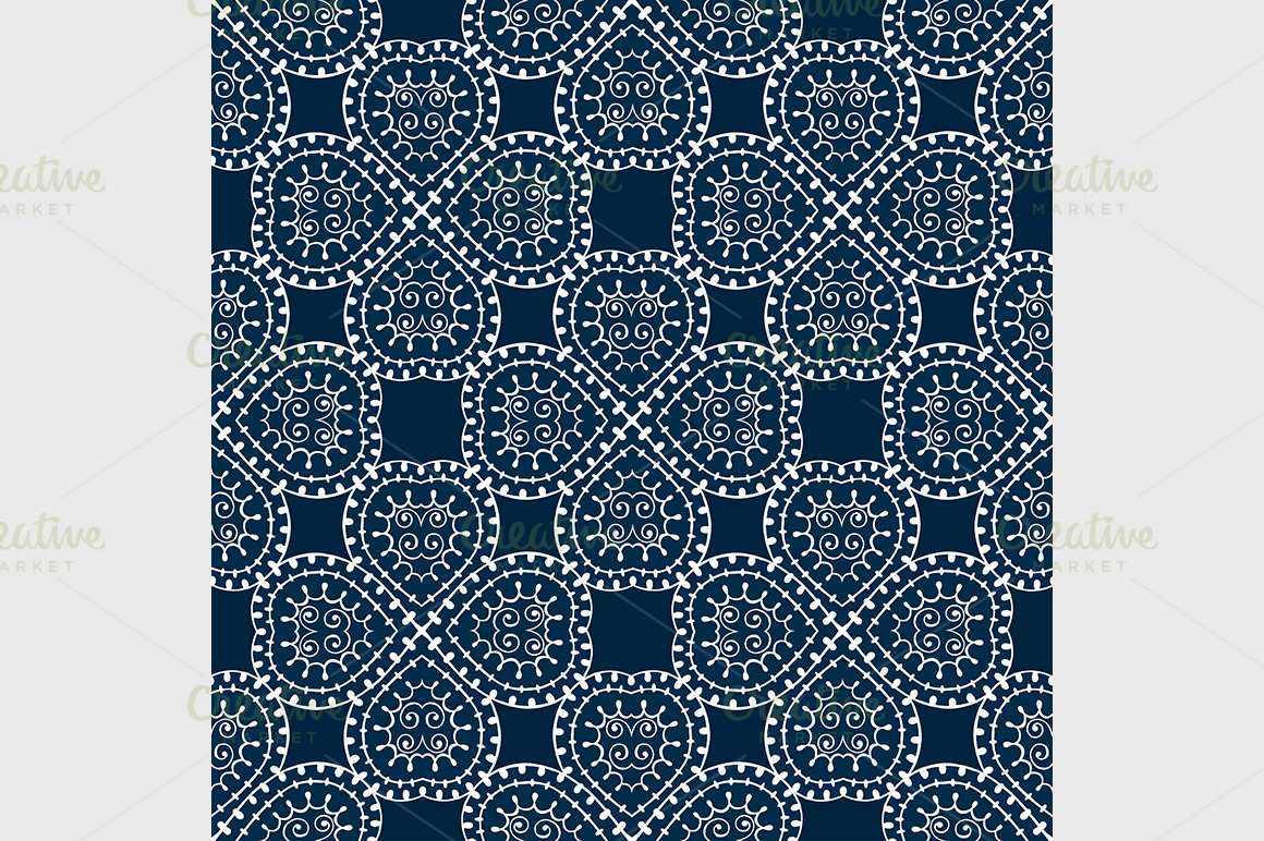 Blue seamless pattern., a Background Graphic by IllustrationArtShop