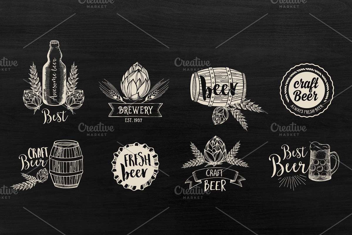 16 Beer Logos & Labels, an Icon by BarcelonaShop