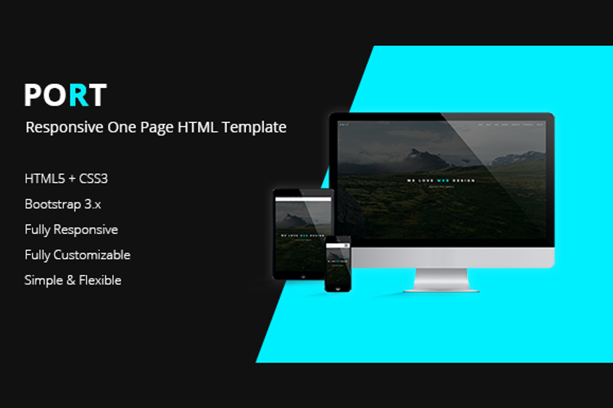 PORT - One Page HTML Template, a HTML Template by Riccardo Borchi