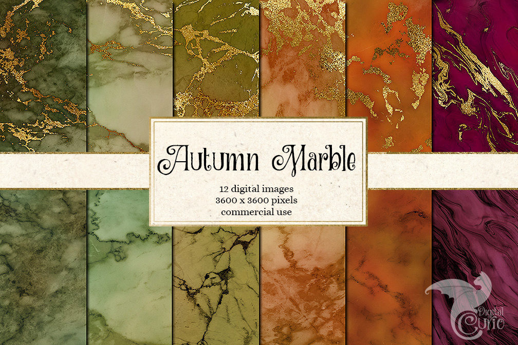 Autumn Marble Textures, a Texture Graphic by Digital Curio