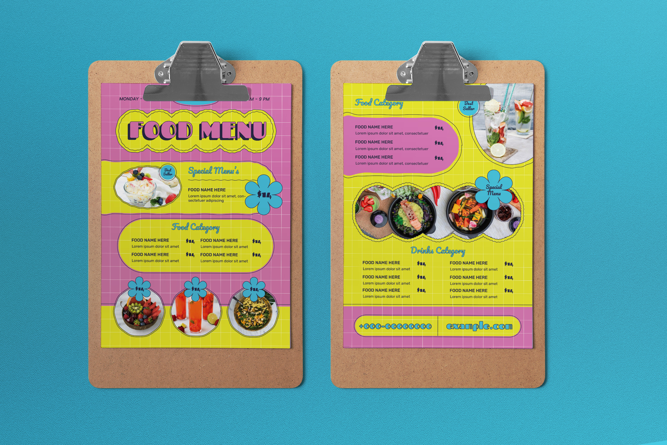 Summer Food Menu, a Flyer Template by graphicook