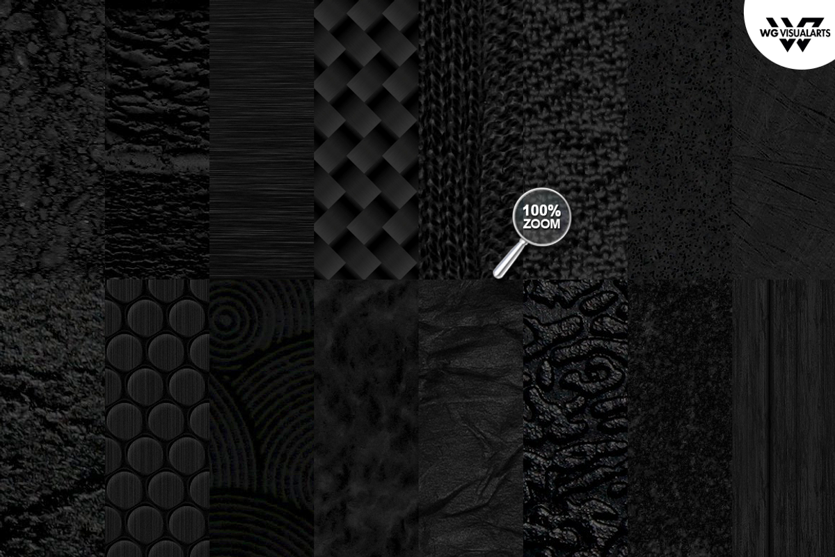 16 BLACK Textures, a Texture Graphic by WG DESIGN