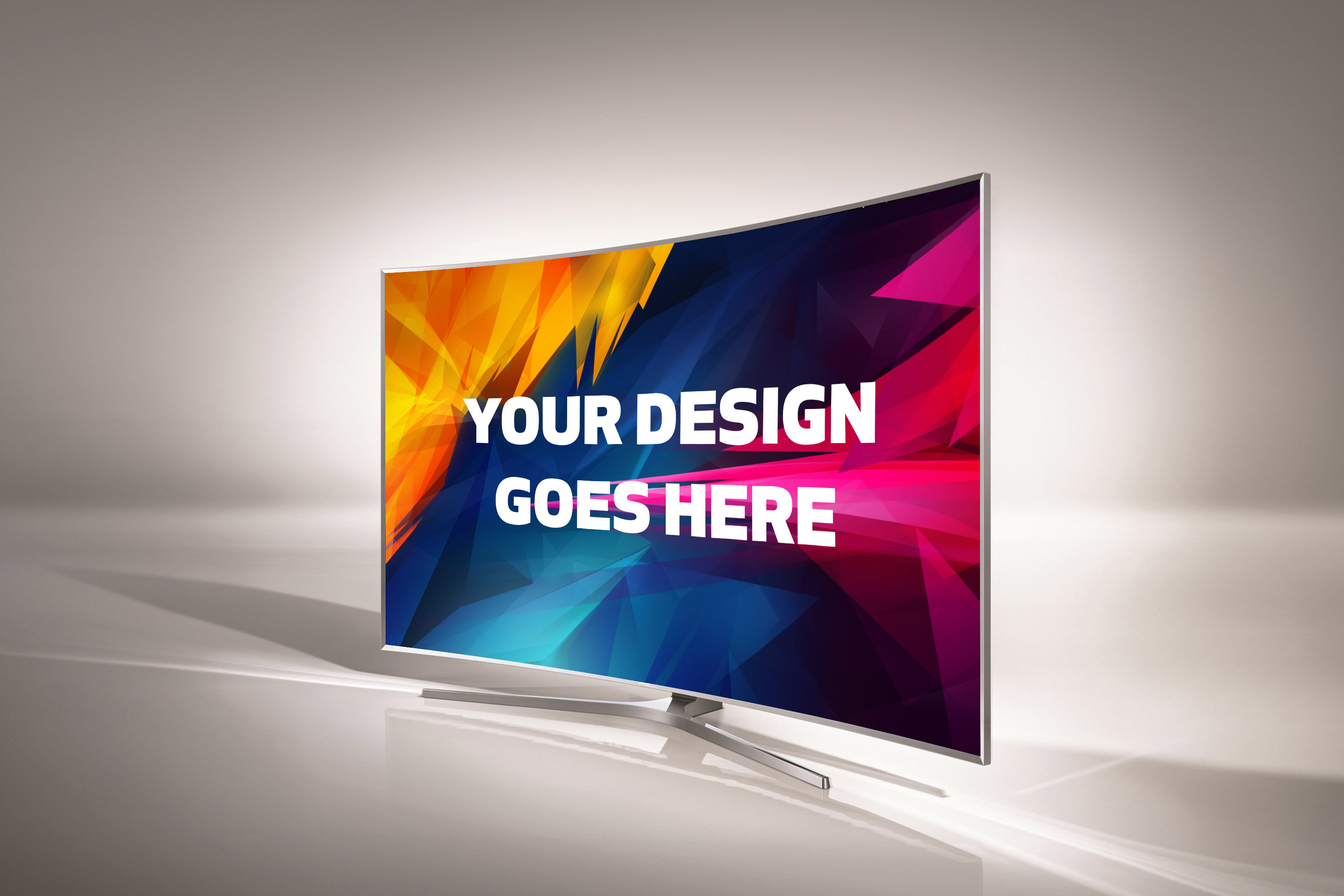 Curved Screen TV Mock-up#3, a Mockup by vraiana