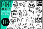 Back To School Doodle Font, a Handwritten Font by Zip-A-Dee-Doo-Dah Designs