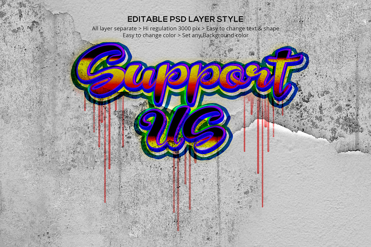 Photoshop Graffiti Text Effect, a Layer Style Add-On by MRI STUDIO