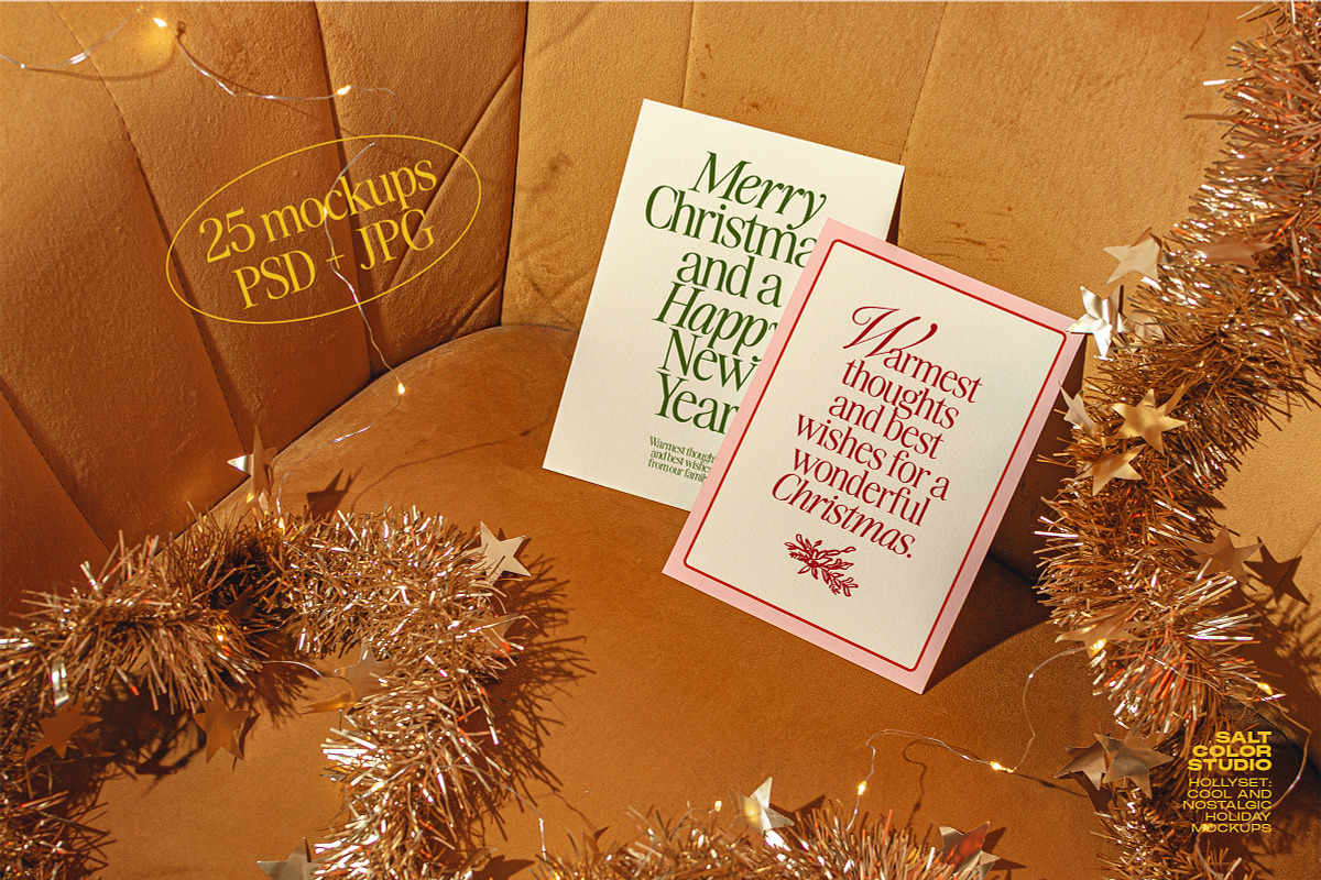 Hollyset - 25 Holiday Mockups, a Product Mockup by Salt Color Studio