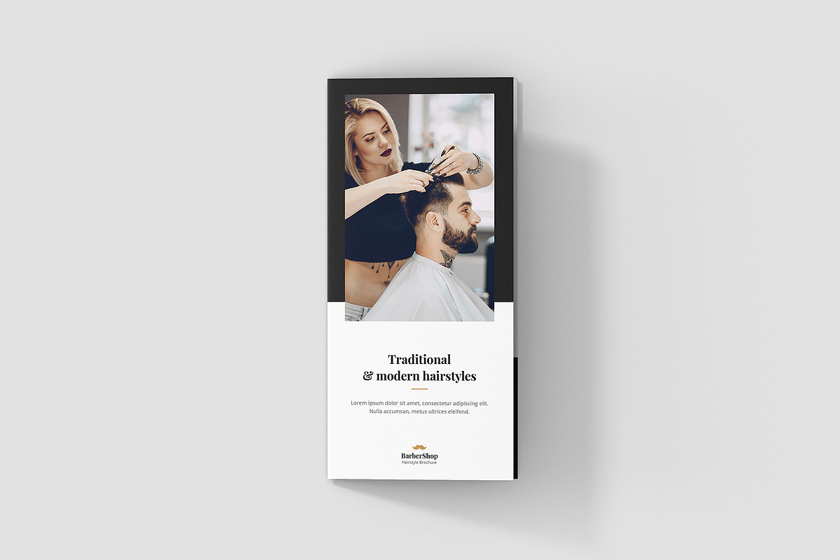 Barber Shop Brochure Trifold Template