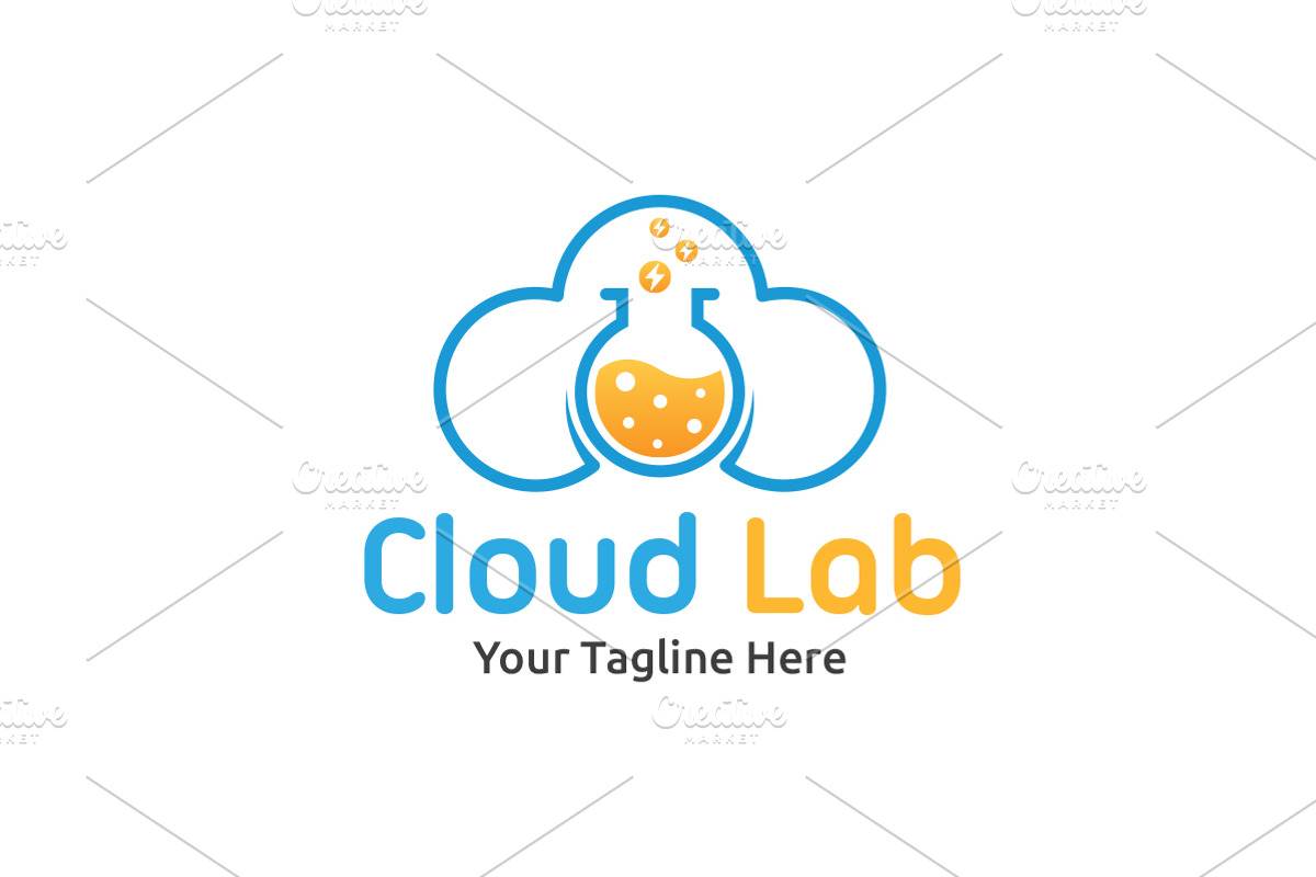 Cloud Lab Logo, a Branding & Logo Template by Martin-Jamez