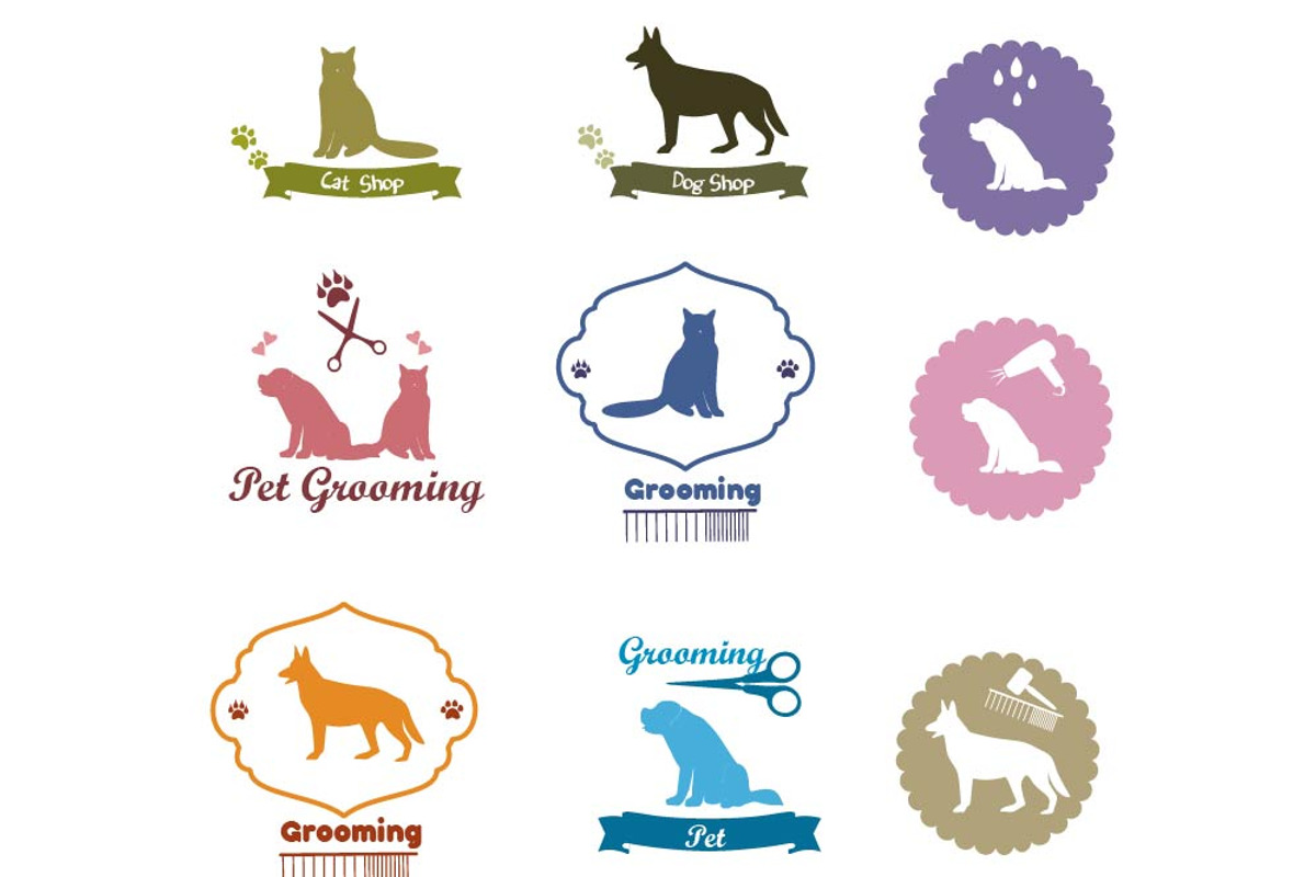 Pet grooming,dog grooming label, a Graphic by Svetlana Voloshina