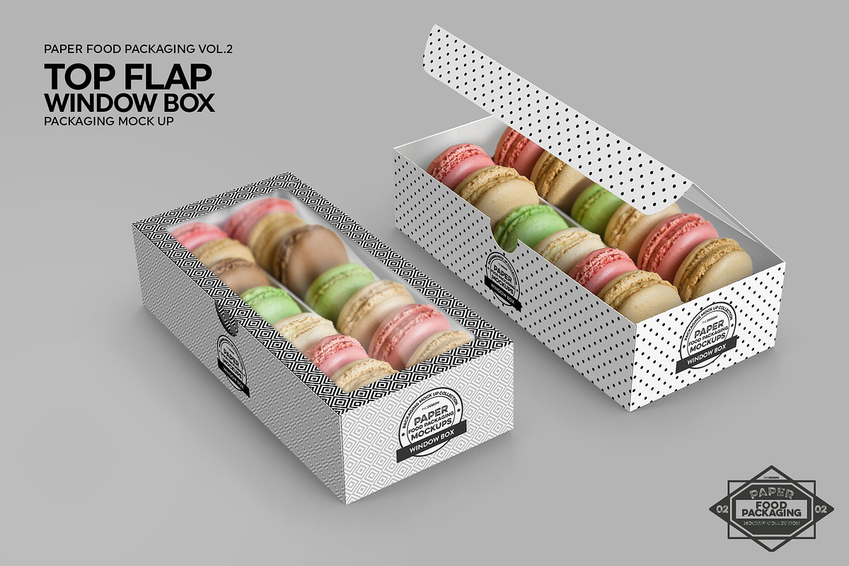 Top Flap Window Box Packaging Mockup, a Cups & Container Mockup by ...