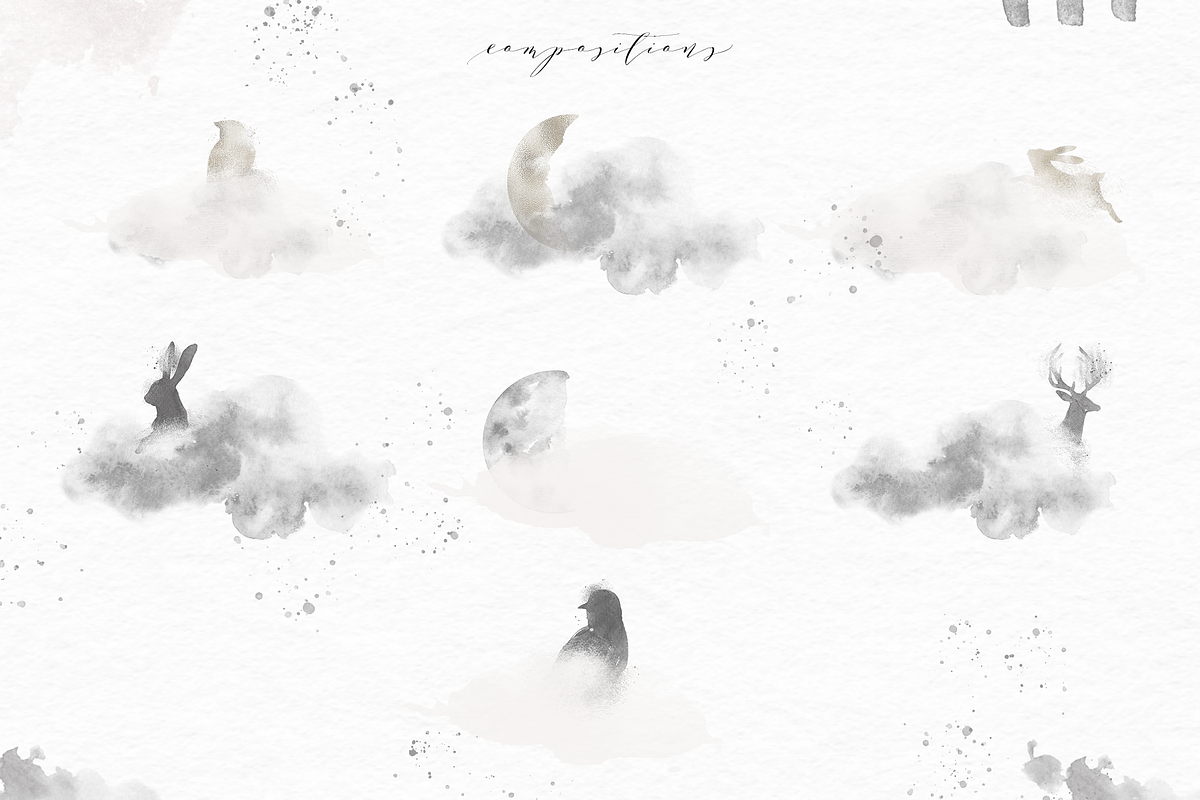 Alpine Forest - Elements & Alphabet, an Illustration by KA Designs