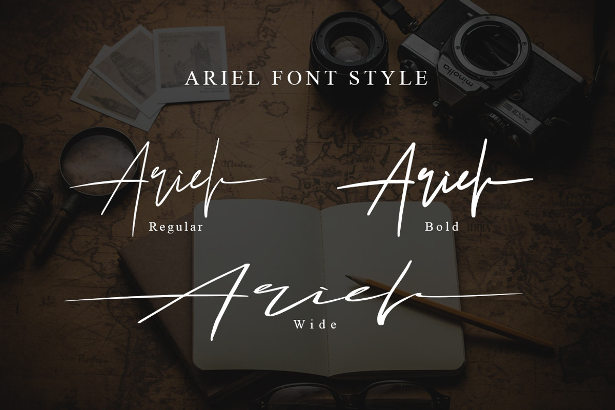 Ariel Signature Font, a Script Font by khurasan | Creative Market