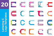 20 Logo Lettering C Template Bundle | Branding & Logo Templates ...