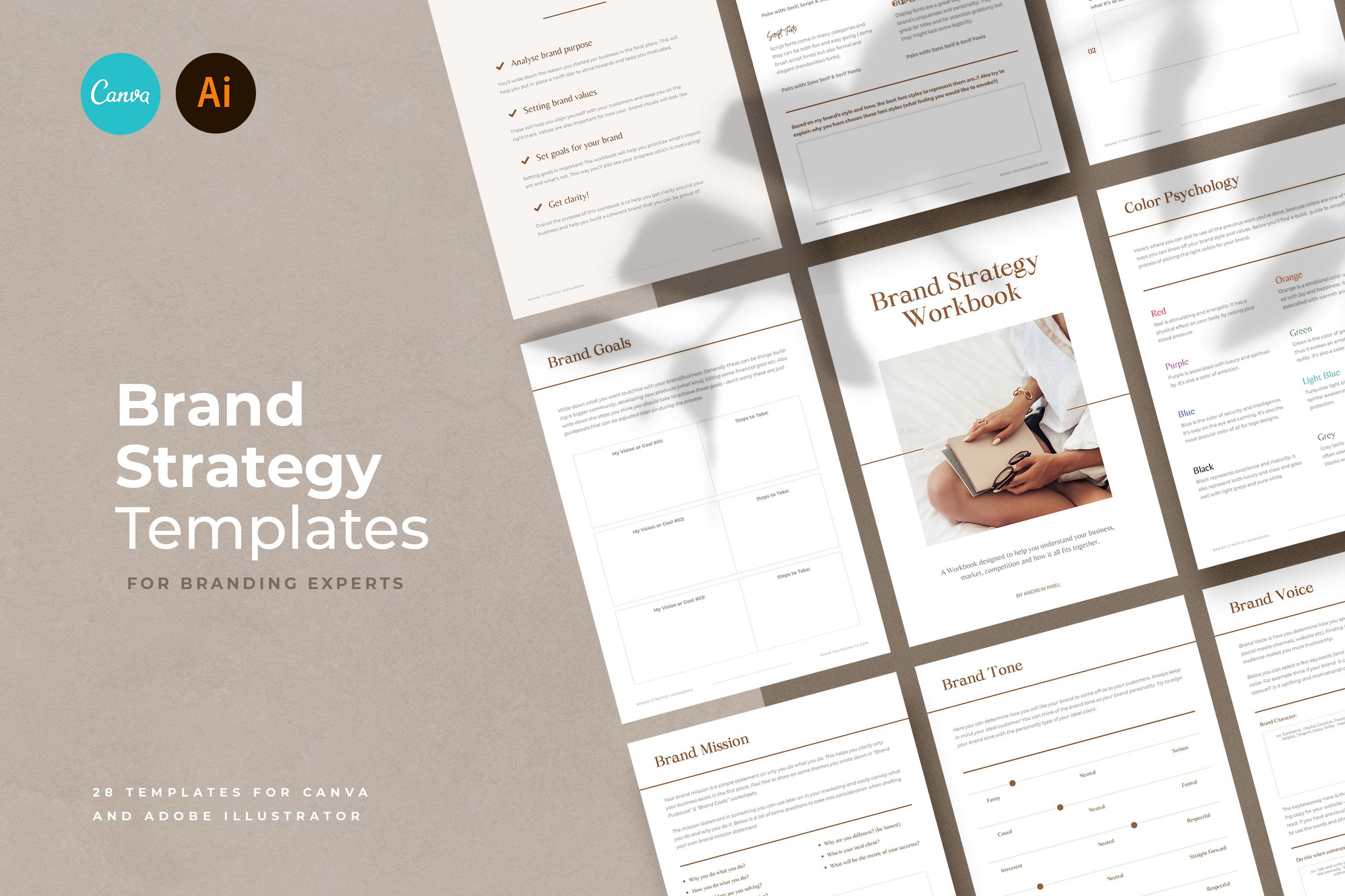 Brand Expert Workbook Templates, a Templates & Theme by AndrewPixel