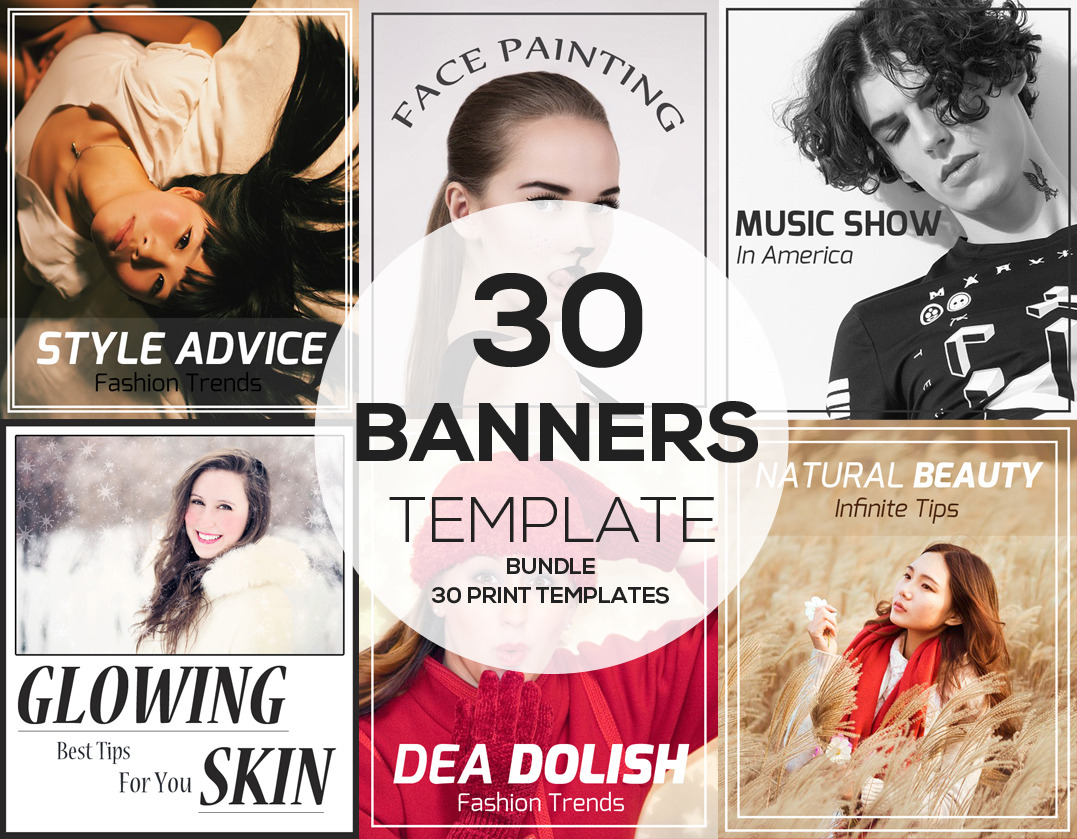 30 Banners Bundle, a Templates & Theme by graphicforest | Creative Market