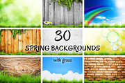 Set of spring backgrounds, a Texture Graphic by RM_design