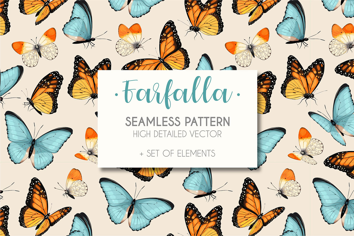 Farfalla Pattern, a Pattern Graphic by GreyLilac
