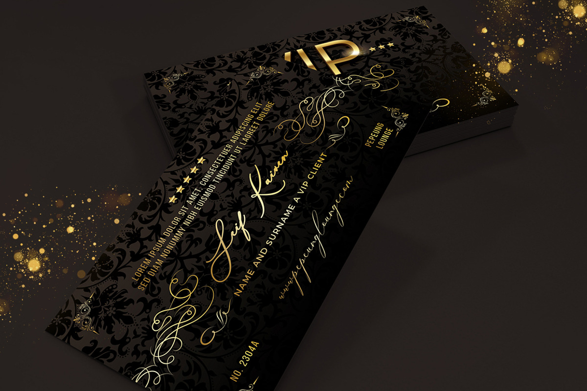 Multipurpose Gold Vip Card, an Invitation Template by Aarley Kaiven