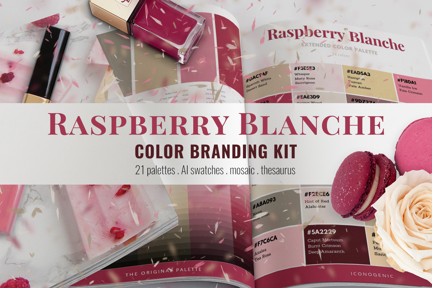 Raspberry Blanche Color Branding Kit, a Palette Add-On by Iconogenic ...