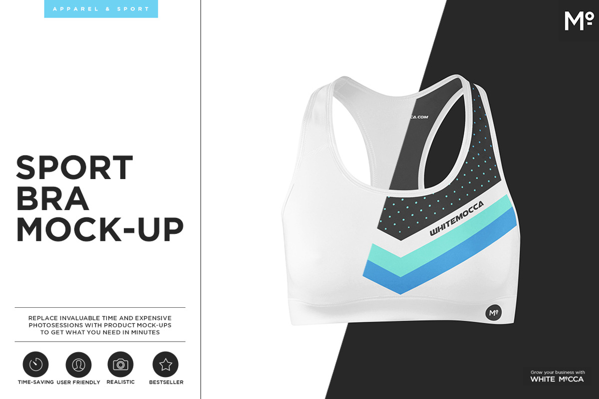 Sport Bra Mock-up, a Product Mockup by Mocca Mockups Store