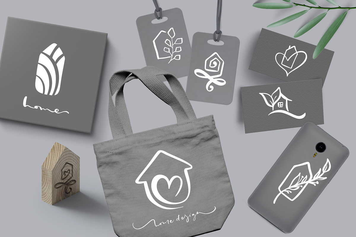 Hand drawn Logo House Vector element, an Object Graphic by Happy ...