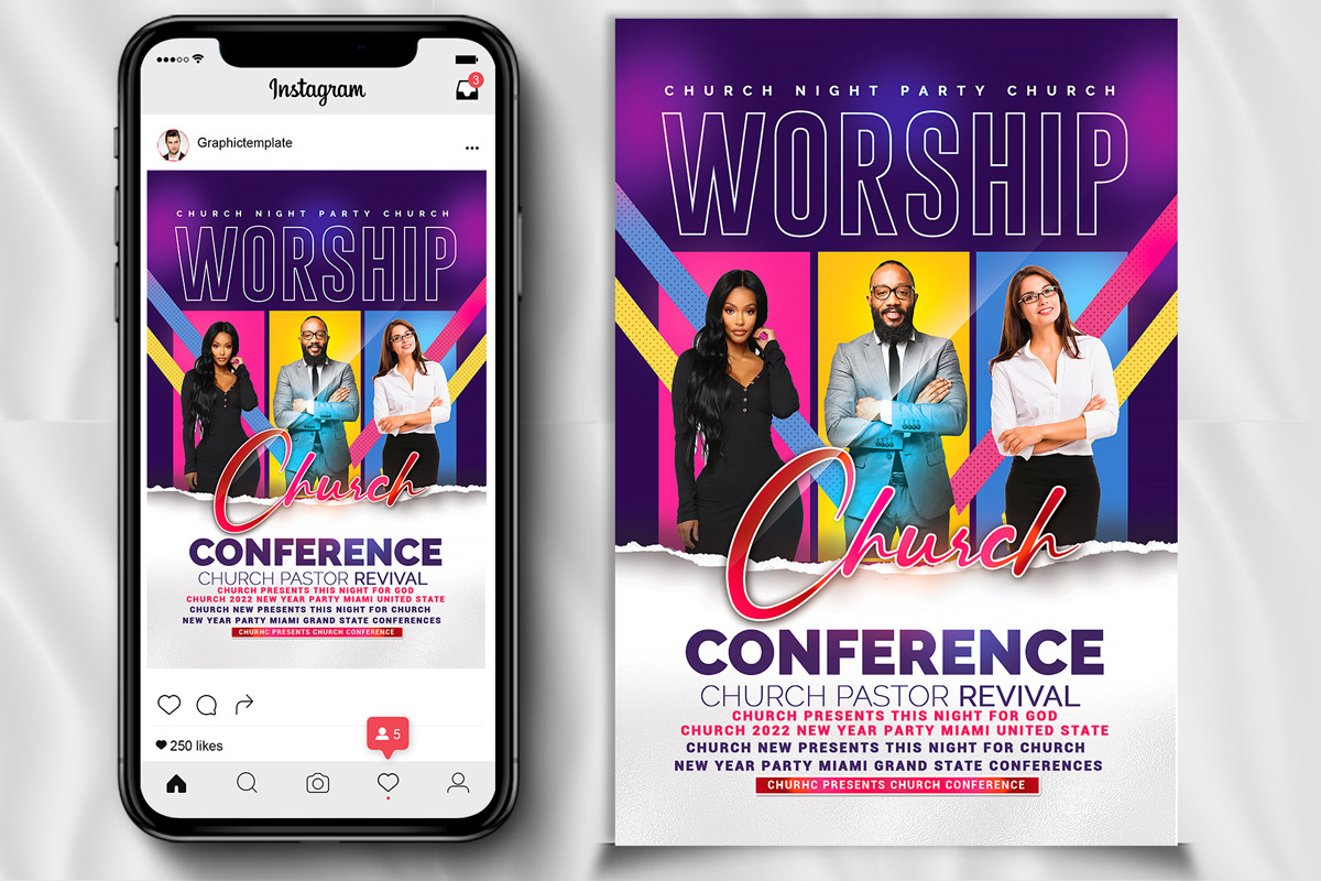 Church Conference Poster, a Flyer Template by Design Up