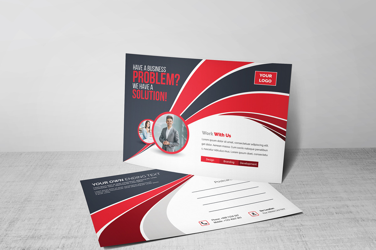 Postcard, a Stationery Template by Curve Design