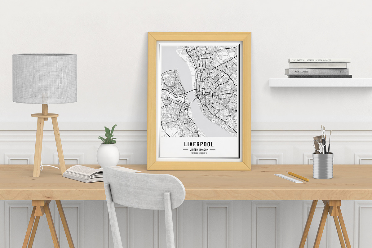 UK City Street Maps - Print Art, an Illustration by AdrianDragne