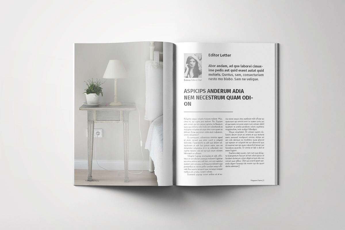 A4 & US Letter Magazine, a Magazine Template by Bookrak Graphic Design