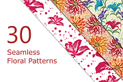 30 Seamless Vector Floral patterns, a Pattern Graphic by DeepDesign