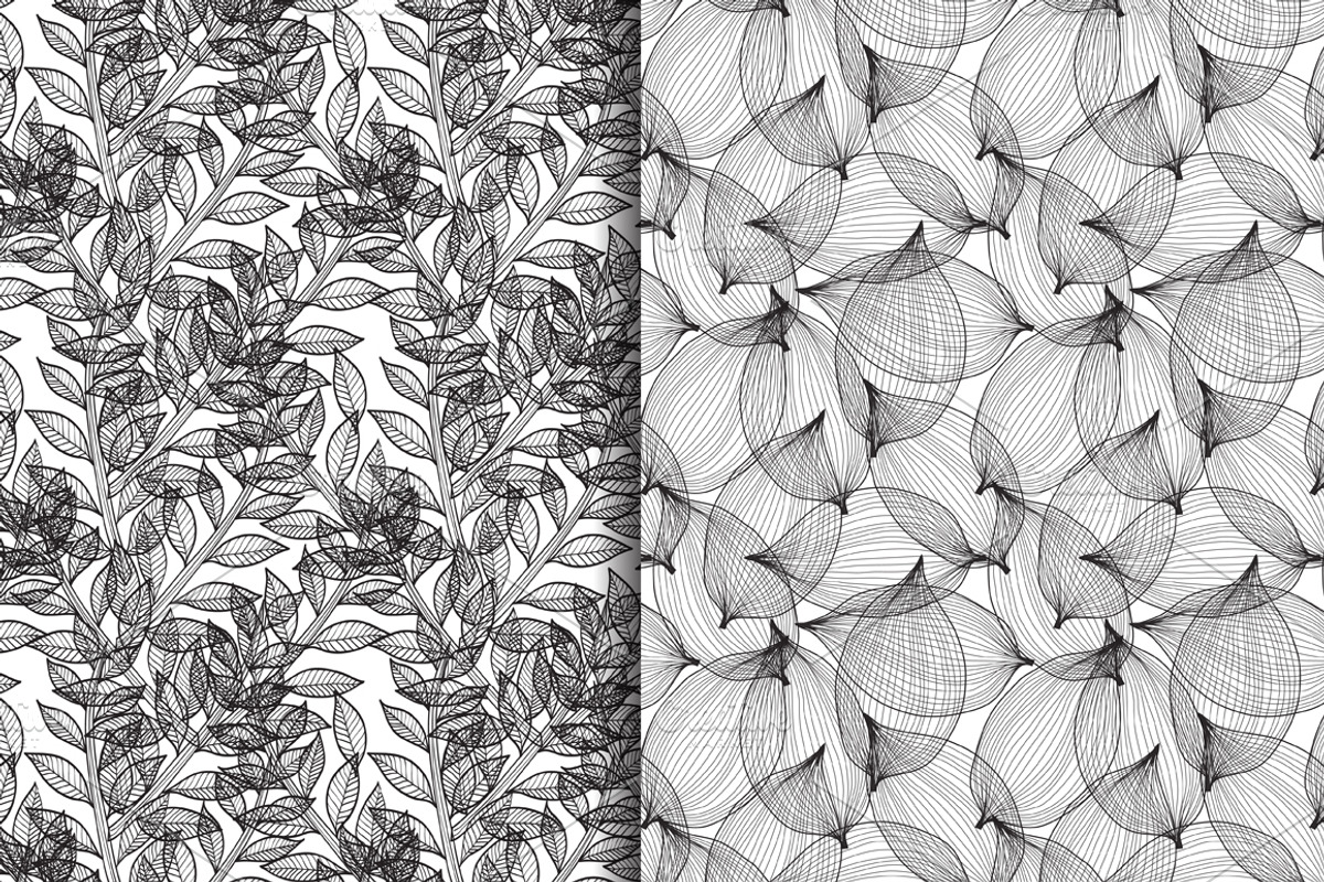 Leaf Seamless Patterns, a Pattern Graphic by Sunset&Sea Design