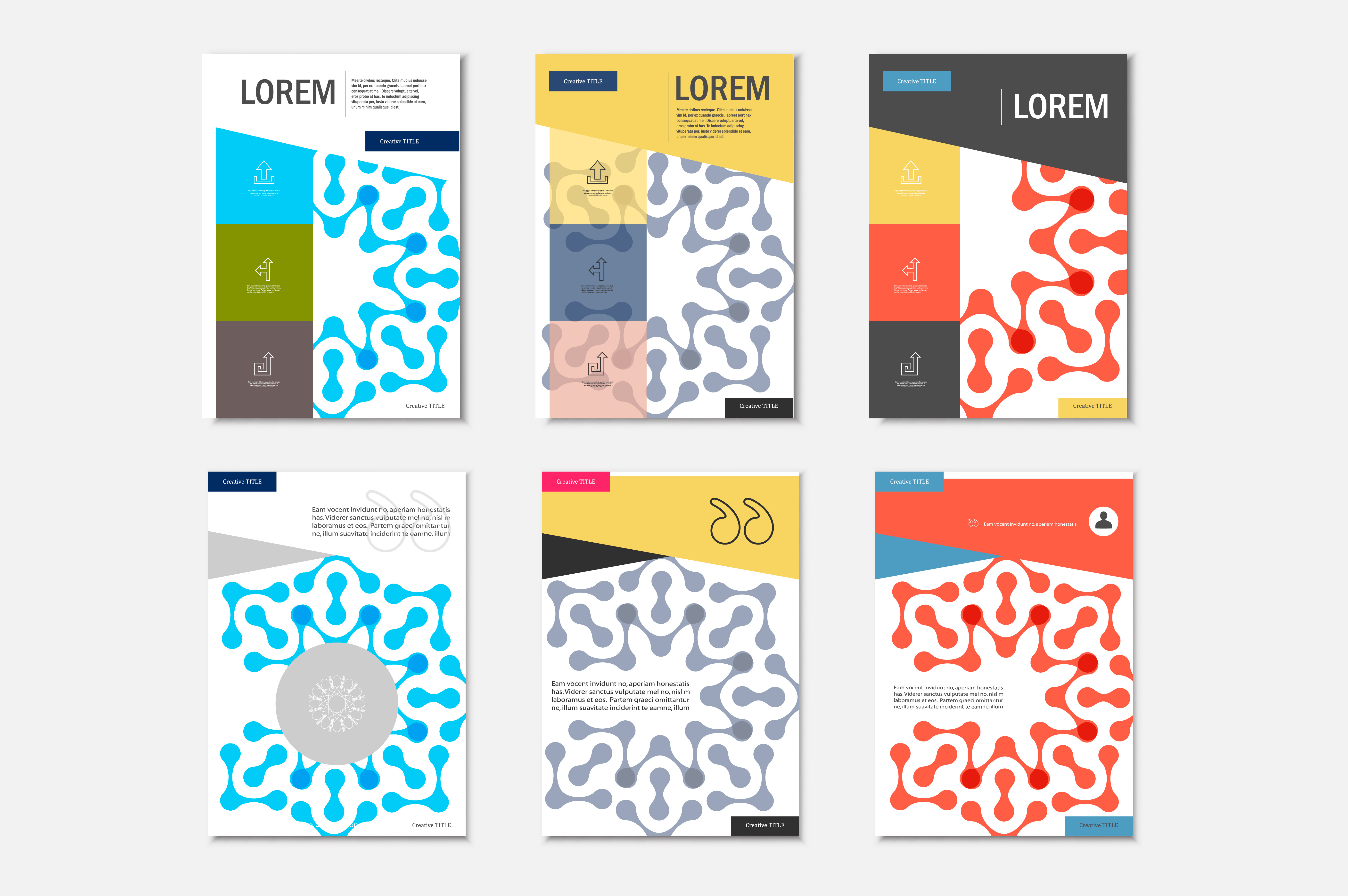 Brochures with abstract figure Vol.3, a Presentation Template by Haisonok