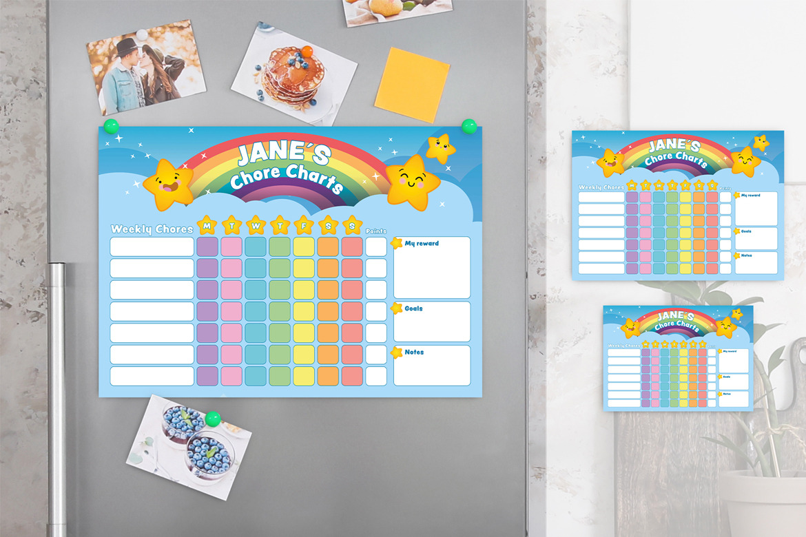 Printable Kids Chore Charts, a Flyer Template by McLittle Stock