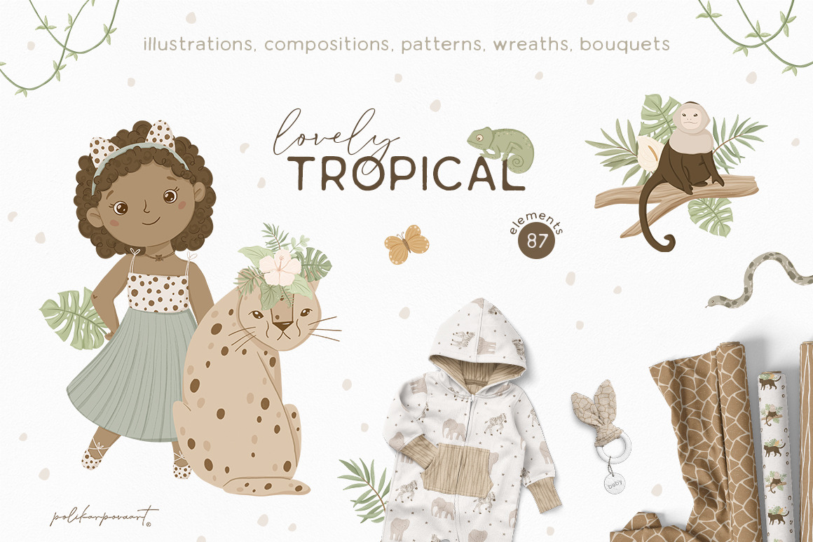 TROPICAL kids illustration & pattern