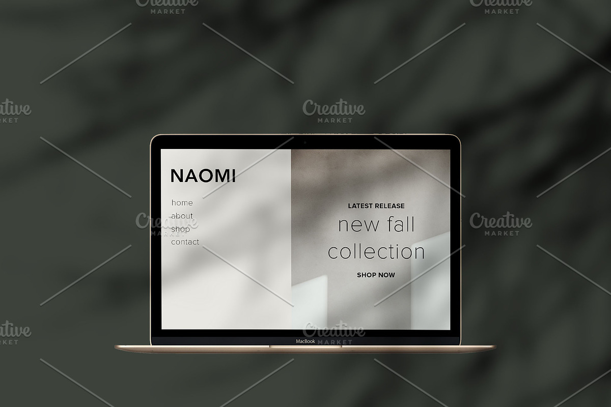 Macbook Laptop Mockup Shadow Kit, a Mac Mockup by Pixelworthy Co.