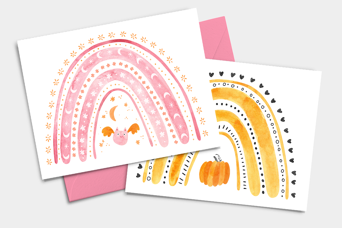 Cute Halloween png Rainbows clipart