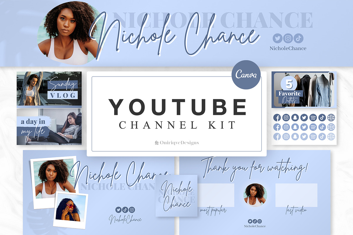 YouTube Channel Branding Kit | Canva, a Social Media Template by ...