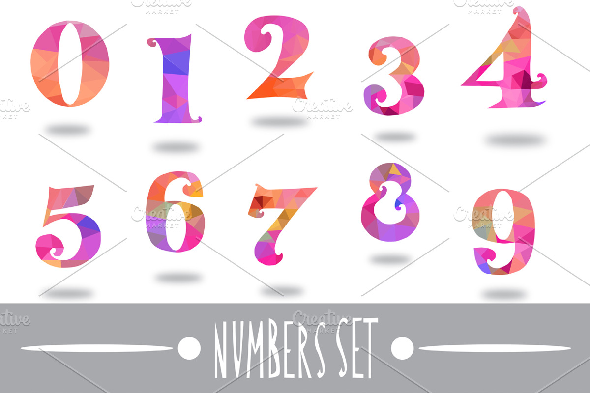Numbers Set, an Education Illustration by Sunset&Sea Design