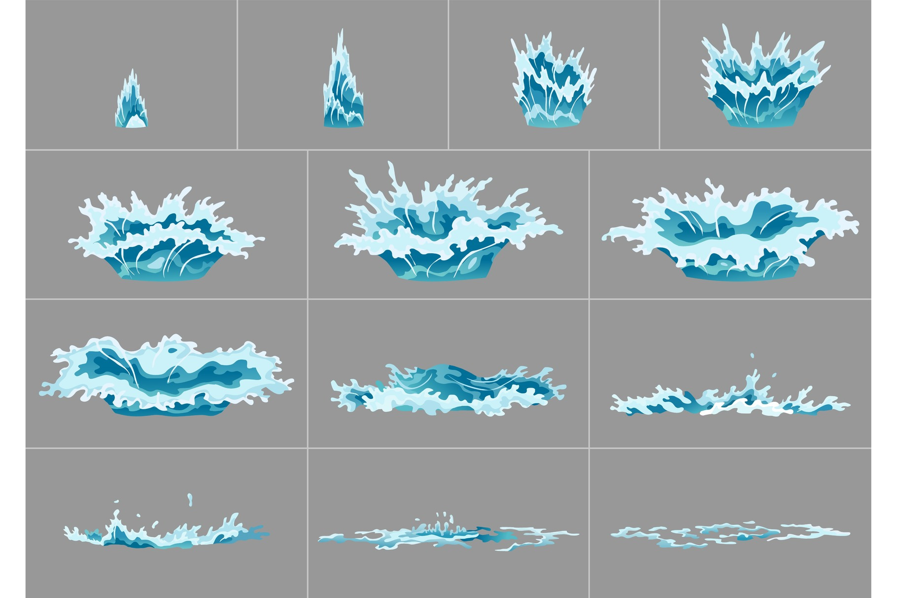 Element water splashes animation, an Object Graphic by the8monkey ...